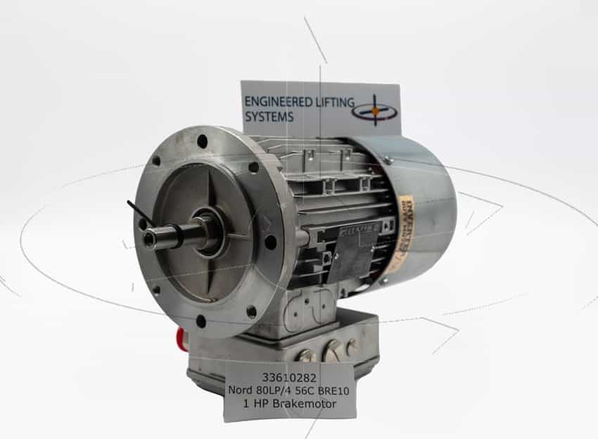 Nord 33610282 80LP/4-56C TW BRE10 HL 1 HP Brakemotor | Crane & Hoist Equipment