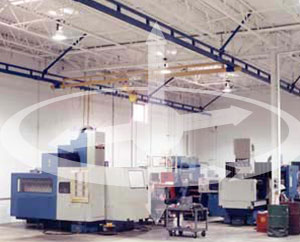 gorbel-ceiling-mounted-work-station-bridge-crane - Engineered Lifting ...